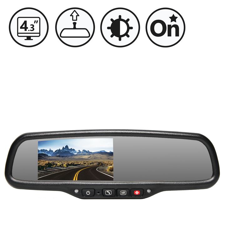 G-SERIES Rear View Replacement Mirror Monitor with Auto-Dimming and On